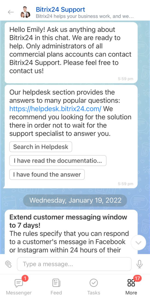 Contact Bitrix24 Support